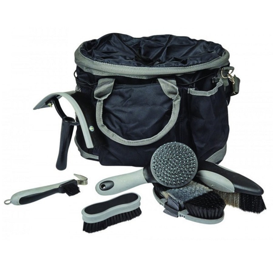 Roma - Deluxe Grooming Kit 6 piece - Black/Silver – Rangiora Equestrian ...